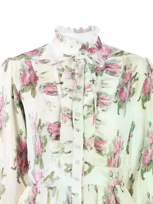 Rabanne Ruffled Floral Blouse