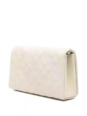 Moschino Quilted Chain Clutch Bag - Neutrals