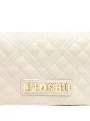 Moschino Quilted Chain Clutch Bag - Neutrals