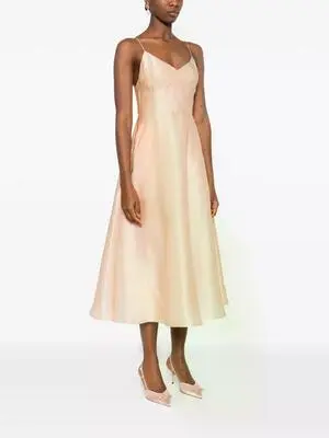 Alberta Ferretti A-line Midi Dress - Neutrals