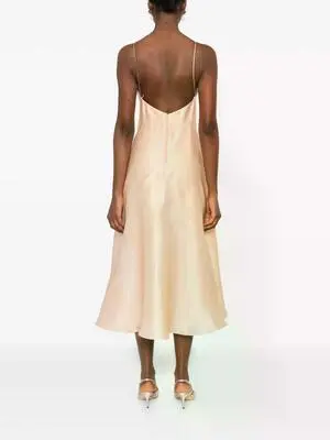 Alberta Ferretti A-line Midi Dress - Neutrals