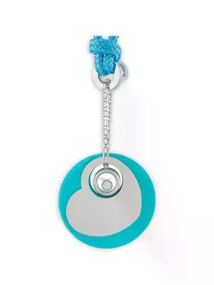 Chopard Diamond And Turquoise Pendant Necklace - Silver