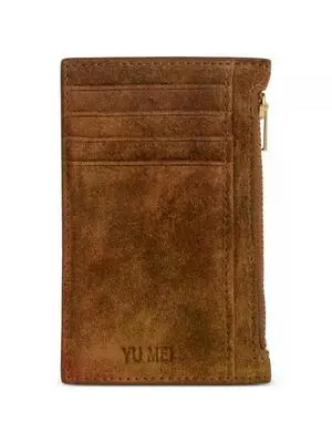 YU MEI Frank Zip Wallet - Brown