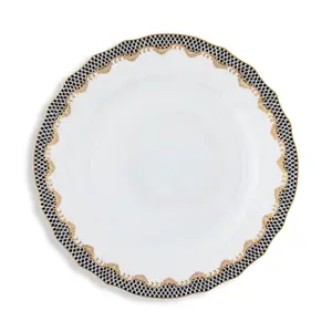 HEREND Porcelain Dinner Plate - Black