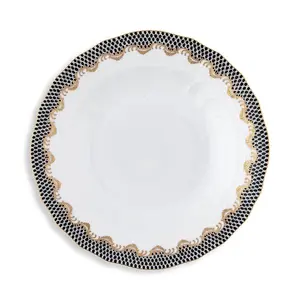 HEREND Porcelain Dessert Plate - Black