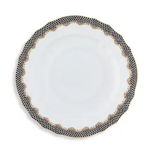HEREND Porcelain Service Plate - Black
