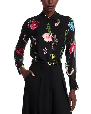 Elie Tahari Janice Floral Blouse