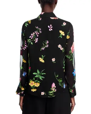 Elie Tahari Janice Floral Blouse