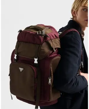 Prada Re-nylon Backpack - Burgundy