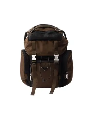 Prada Re-nylon And Saffiano Leather Backpack - Black