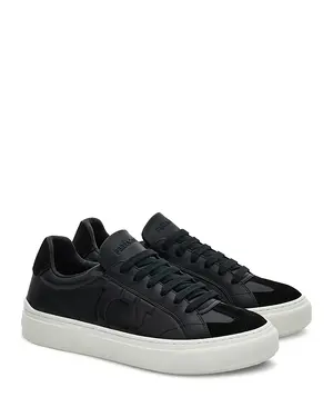FERRAGAMO Lace Up Sneakers Nero