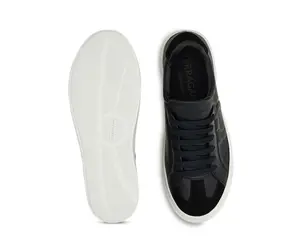 FERRAGAMO Gancini Leather Sneakers - Nero
