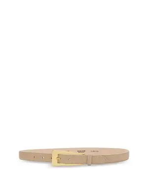 AUREUM No. 10 Leather Belt - Cream/gold