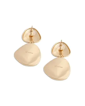 SELF-PORTRAIT Tiger Eye Resin Tiered Drop Earrings