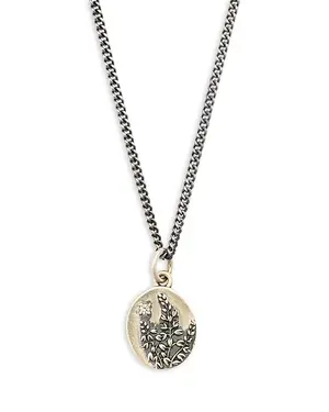 SERGE DENIMES Pave Heather Pendant Necklace - Silver