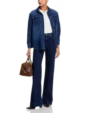 7 For All Mankind Modern Dojo High Rise Wide Leg Flare Jeans