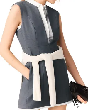 Maje Layered Effect Tailored Dress