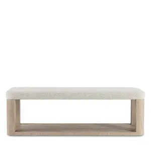 BERNHARDT Loggia Large Bench - Wirebrushed Oak In Aria Finish/ Performa