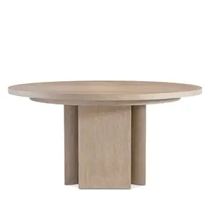 BERNHARDT Loggia Round Dining Table - Wirebrushed Oak In Aria Finish