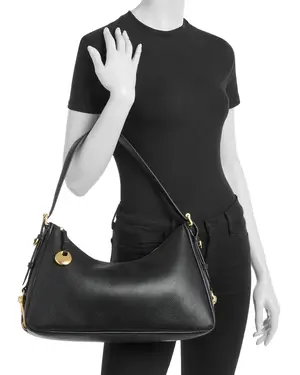 Rebecca Minkoff Mia Large Leather Shoulder Bag - Black