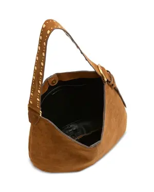 Rebecca Minkoff Naomie Suede Hobo Shoulder Bag - Cannella