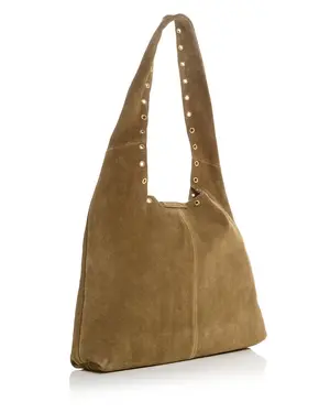 Rebecca Minkoff Industry Slouchy Suede Hobo Shoulder Bag - Jungle