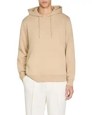 Sandro Logo Hooded Sweatshirt - Beige