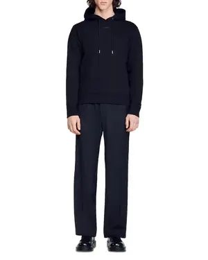 Sandro Logo Hooded Sweatshirt - Black