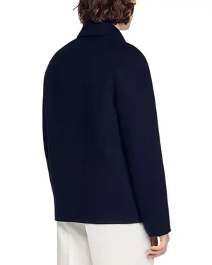 Sandro Worker Double Wool Blend Jacket