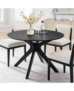 MODWAY Crossroads Wood Dining Table - Black
