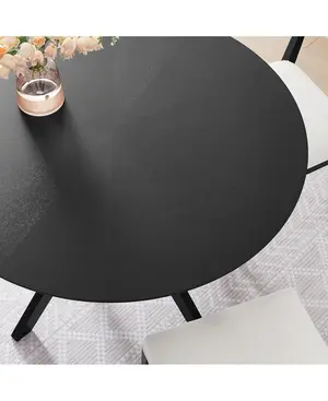 MODWAY Crossroads Wood Dining Table - Black