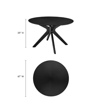MODWAY Crossroads Wood Dining Table - Black