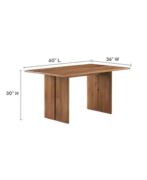 MODWAY Amistad 60 Wood Dining Table - Walnut