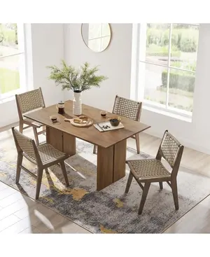 MODWAY Amistad 60 Wood Dining Table - Walnut