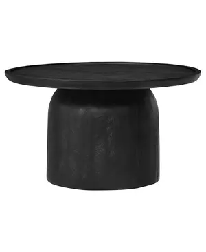 MODWAY Holloway 30 Round Wood Coffee Table - Black