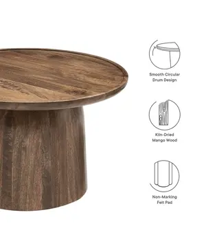 MODWAY Holloway 30 Round Wood Coffee Table