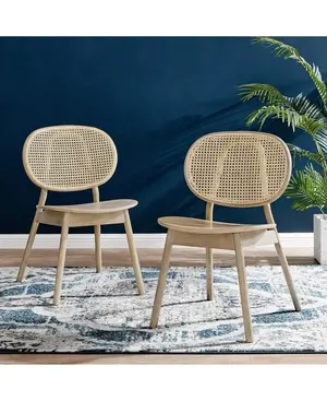 MODWAY Malina Wood Dining Side Chair, Set Of 2
