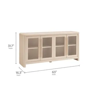 MODWAY Evren 4-door Sideboard Storage Display Cabinet