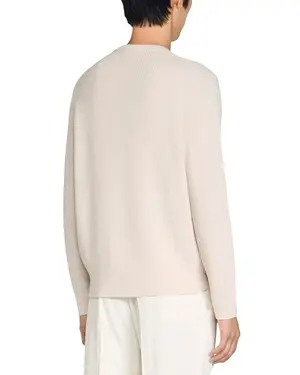 Sandro Seed Stitch Sweater - Ecru