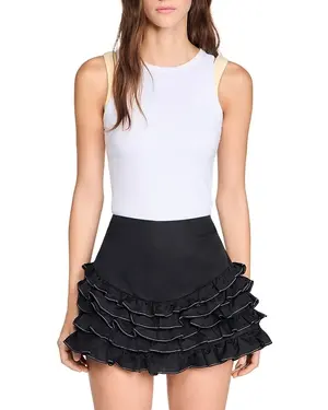 Sandro Ruffled Skort