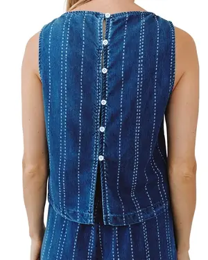 Bella Dahl Sleeveless Button Back Top