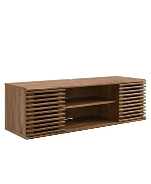 MODWAY Render 46 Wall-mount Media Console Tv Stand - Walnut