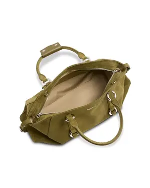 Alexander McQueen Farringdon Suede Bag - Olive
