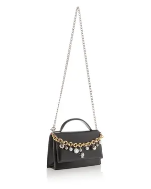 Alexander McQueen Top Handle Leather Skull Bag
