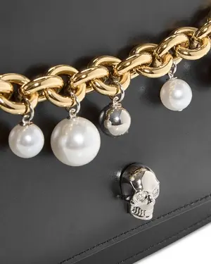 Alexander McQueen Top Handle Leather Skull Bag