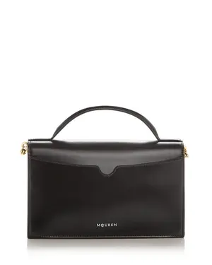 Alexander McQueen Top Handle Leather Skull Bag