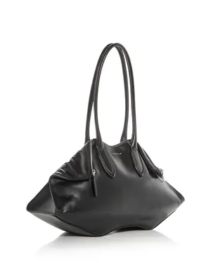 Alexander McQueen Leather Manta Bag - Black