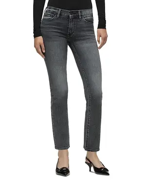 Hudson Jeans Nico Mid-rise Straight Jeans - Black Vortex