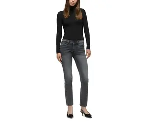 Hudson Jeans Nico Mid-rise Straight Jeans - Black Vortex