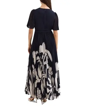 PHASE EIGHT Abigail Pleated Wrap Dress - Navy